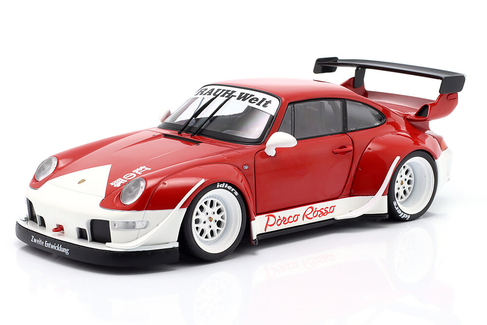 Модель коллекционная SOLIDO Porsche 911 (993) rwb rauh-welt porco rosso 2020 red white
