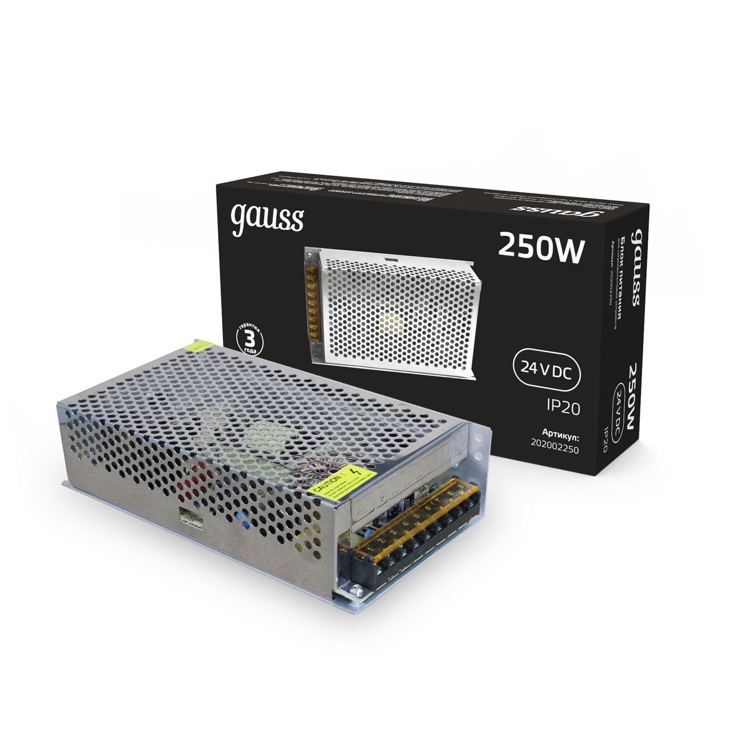 Блок питания GAUSS 250W 24V IP20 1/36