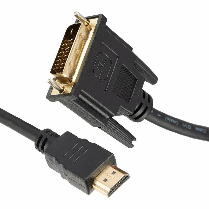 Кабель DVI-HDMI 1.4 M/M, 1.8м, чер (OAVDC004), 1880098