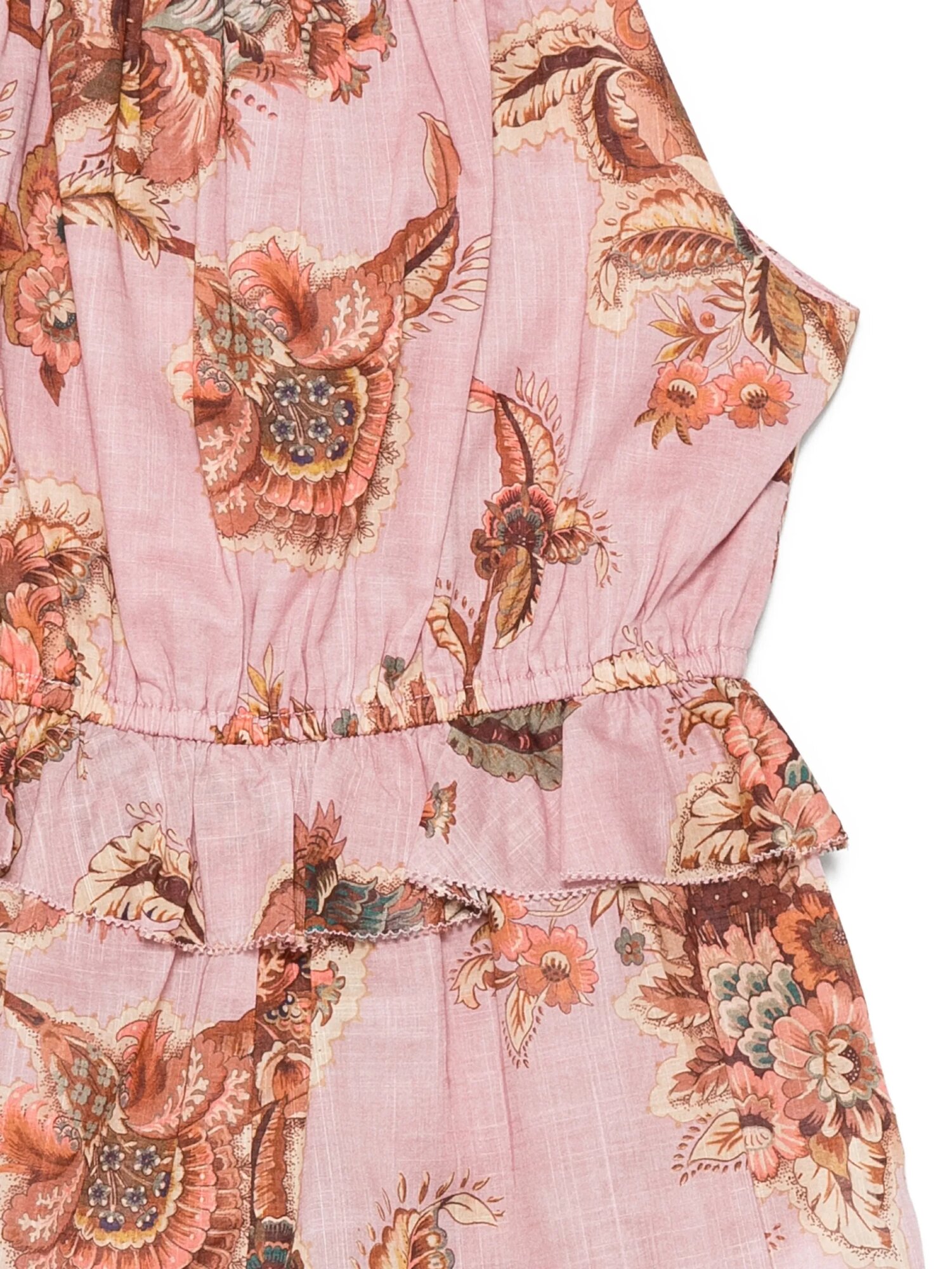 Комбинезон  ZIMMERMANN Floral-print ruffled playsuit, размер 6 лет, розовый — фото 1