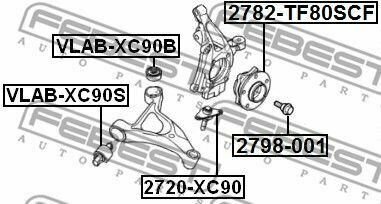 Болт шруса VOLVO XC90 02- FEBEST 2798-001