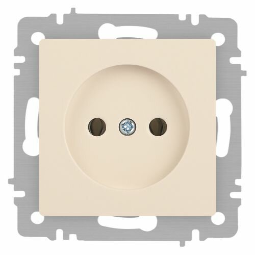 Розетка 1-м СП Accent 6-201-02 16А IP20 250В 2P сл. кость Intro Б0063659