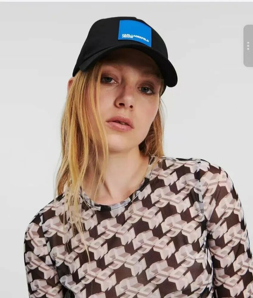 Бейсболка Karl Lagerfeld Kids, хлопок, для мальчиков, чёрный кварц