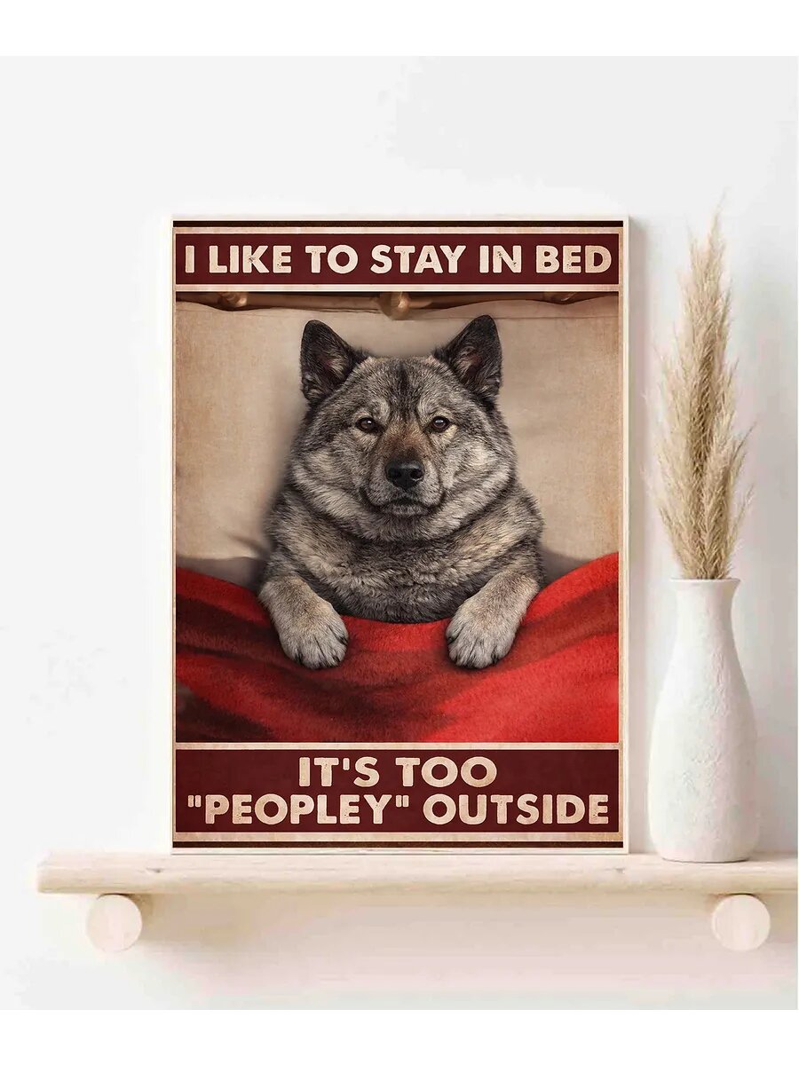 Норвежский элкхаунд, Stay In Bed, Плакат 30x42см