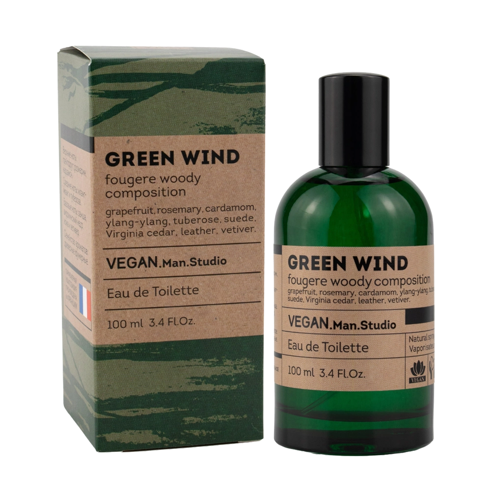 Туалетная вода для мужчин Delta Parfum Vegan Man Studio Green Wind 100 мл - Веган Мен Студио Грин Винд