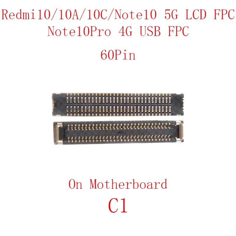 2 шт, Usb-разъём для зарядки аккумулятора Xiaomi Redmi 10/10A/10C/Note 10 Pro 2pcs C1 Type