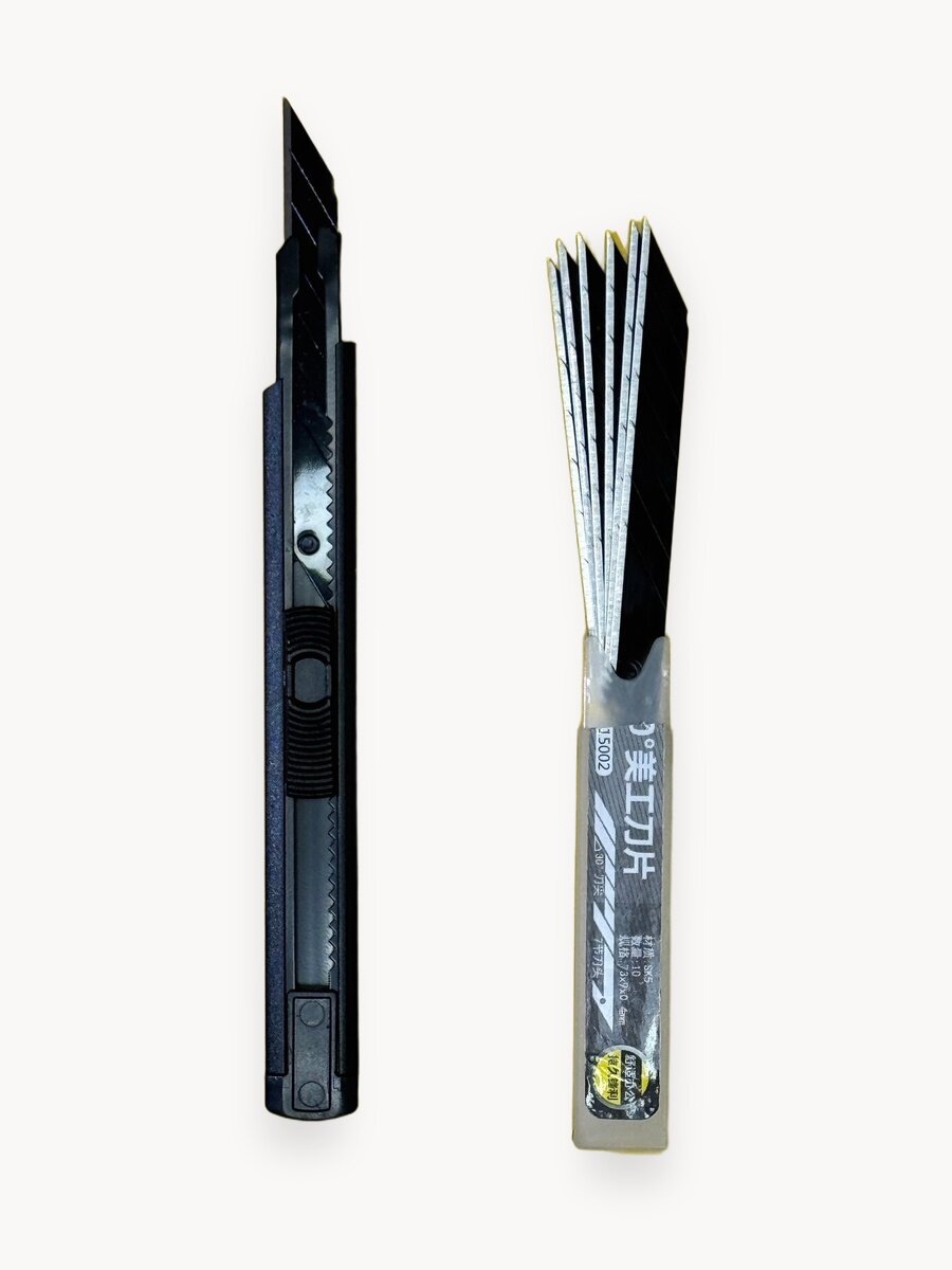 Нож канцелярский Xiaomi Fizz, 9мм, 10 лезвий, металл, выдвижное лезвие