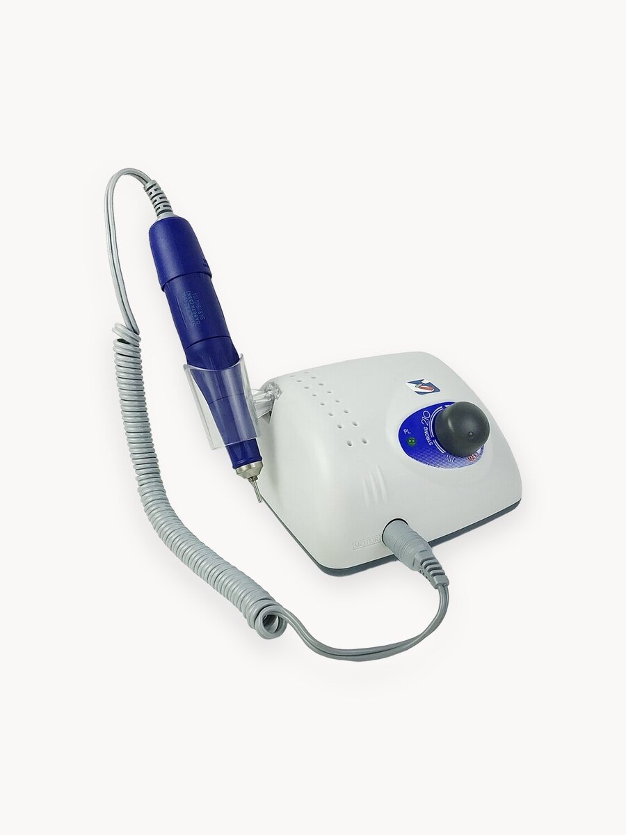 Аппарат для маникюра и педикюра STRONG 210/105L с синей ручкой