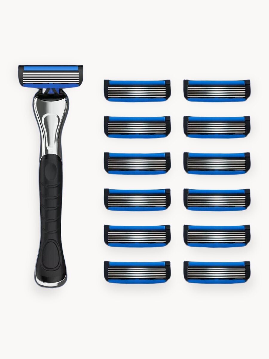 Бритва мужская INFINITY Power6, станок + 12 кассет