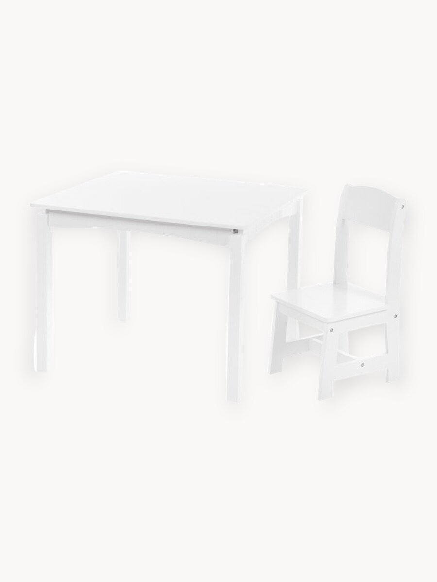 Forest kids Набор детской мебели (стол и стул) Albin, детский комплект стол + стул, для дошкольников, цвет белый