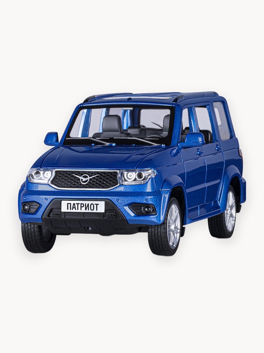 Машинка металлическая инерционная ТМ Автопанорама, УАЗ PATRIOT, М1:26, свет, звук, синий, JB1251416