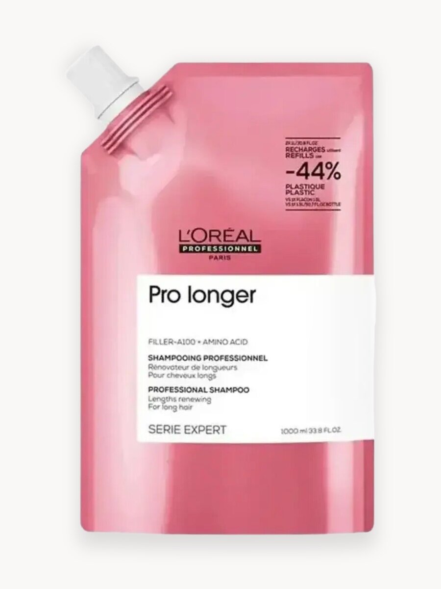 Шампунь для длинных волос с тонкими кончиками L'Oreal Professionnel Serie Expert Pro Longer Shampoo, 1000 мл ( REFILL)