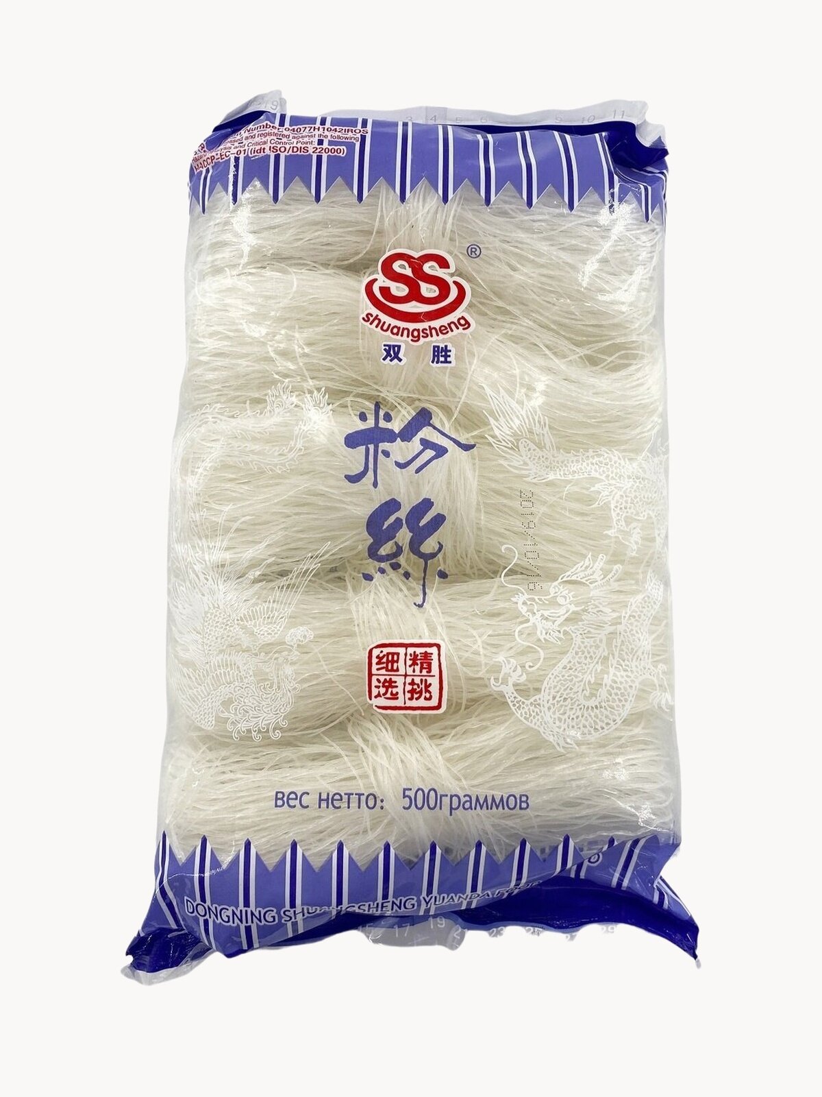 Китайская крахмальная лапша фунчоза Шуаншэн (SHUANGSHENG) 500 гр.