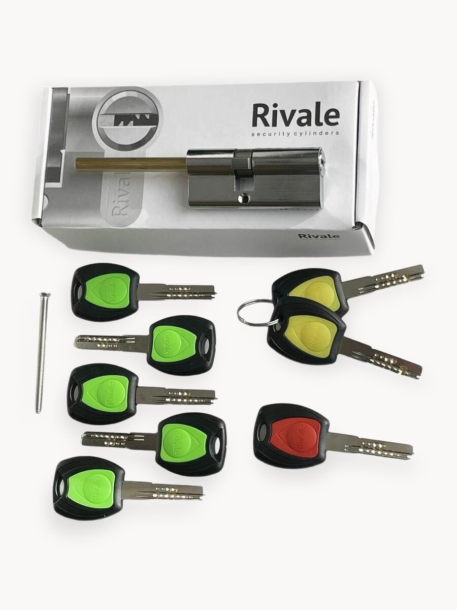 Цилиндр RIVALE S3D-G 100 мм. (70+30Ш) ключ/шток (1+2+5 ключей)