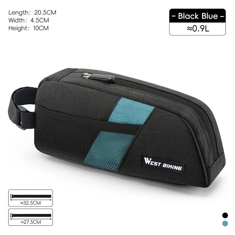 Велосипедная сумка West Biking 0.9л Мульти, Black Blue