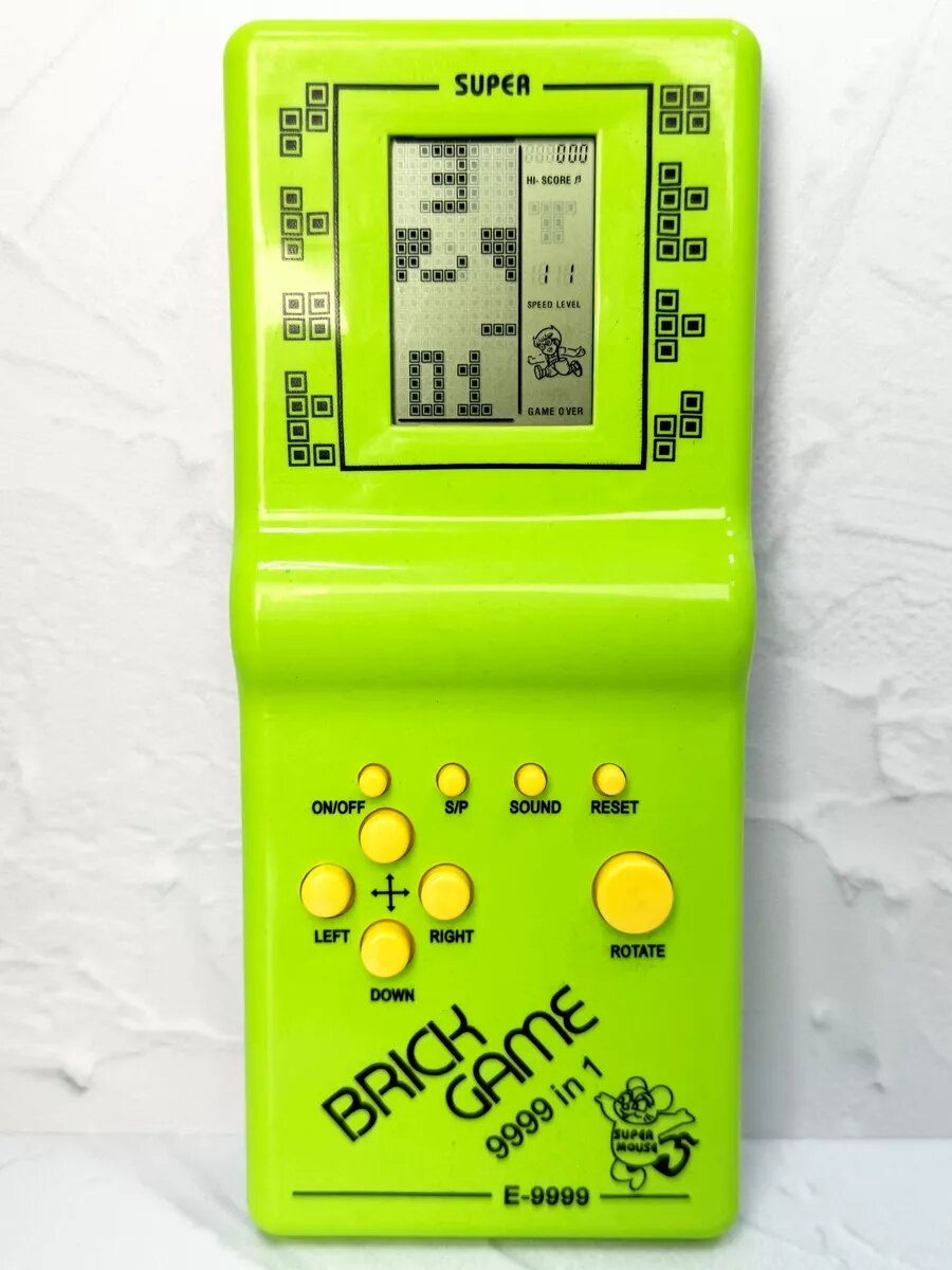 Игра Brick Game "Тетрис", электронная, классический дизайн, зеленый