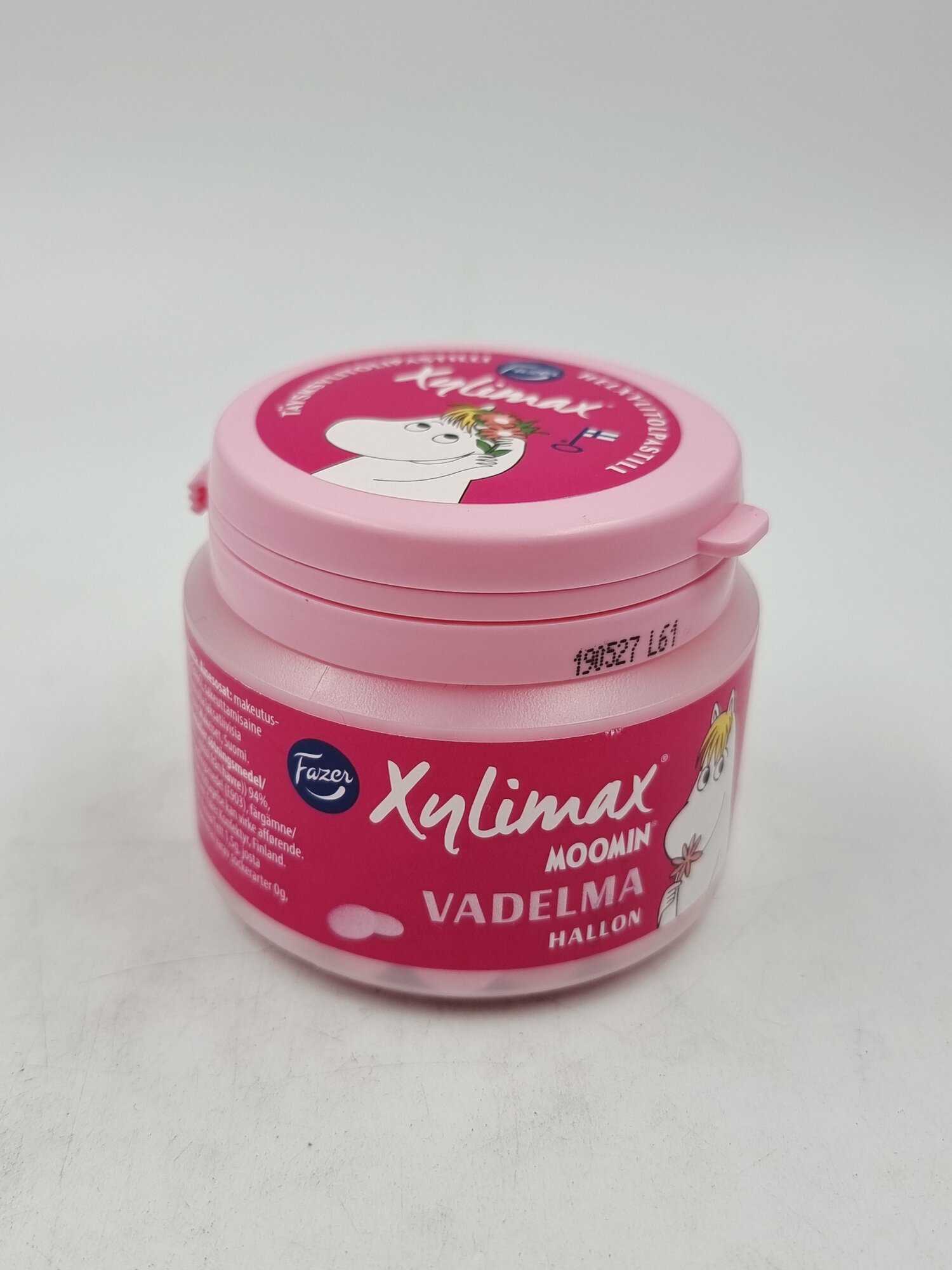 Fazer Xylimax Moomin Пастилки с ксилитом со вкусом малины 90 г (из Финляндии)