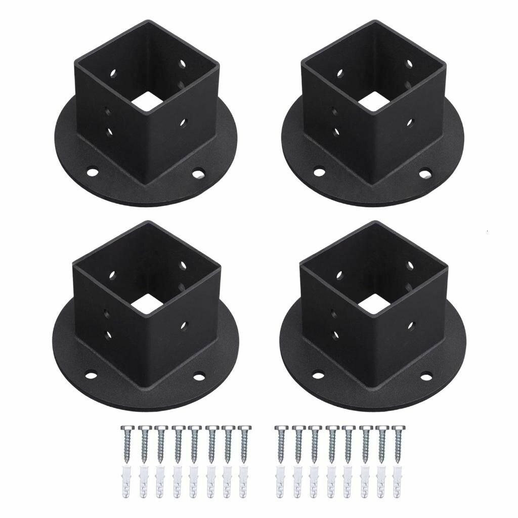 4 металлических кронштейна для опор забора