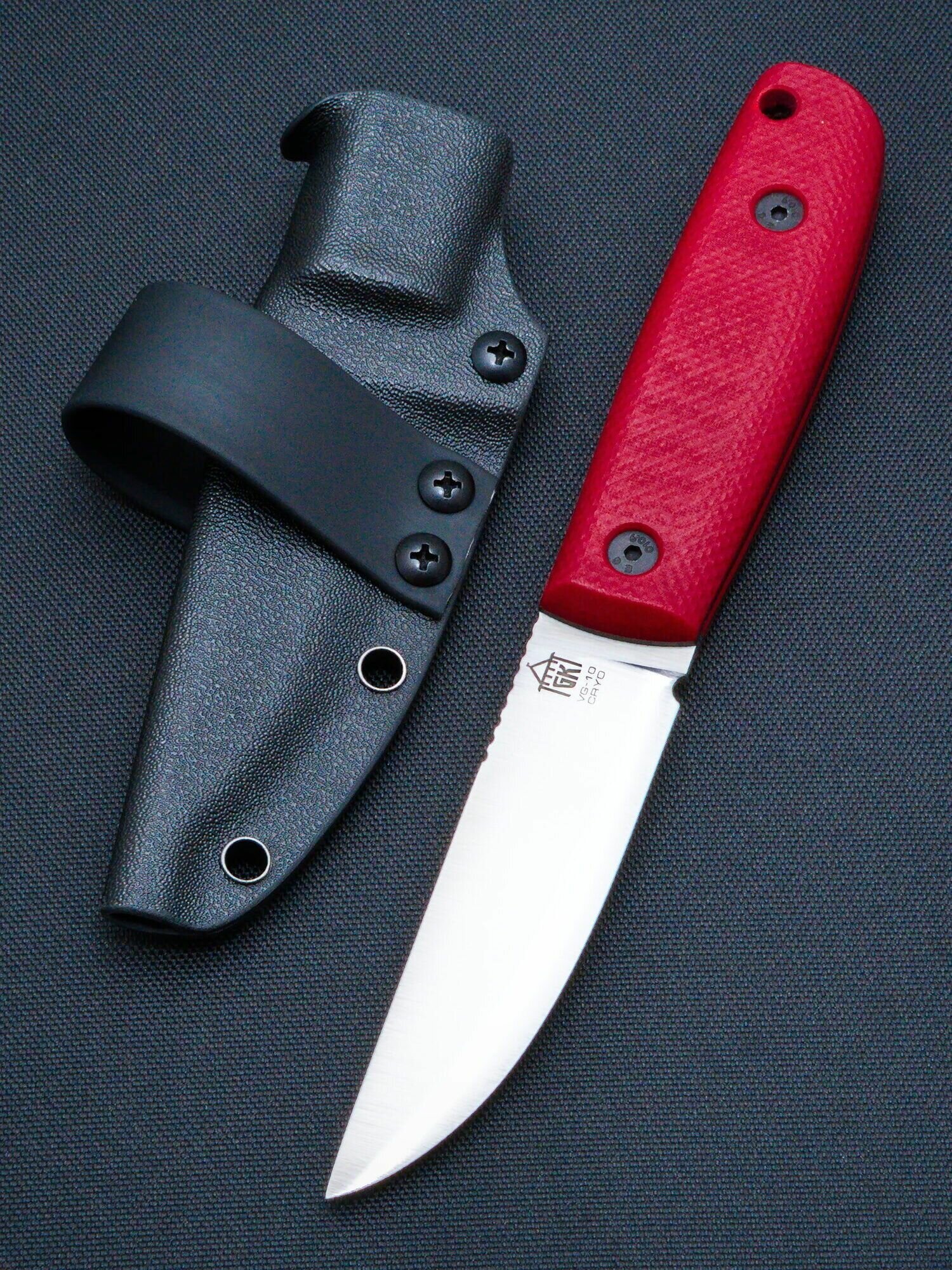 Нож туристический Томми Техно, VG-10 Cryo, Микарта Вишня, Град Горький (Gorky Knives)