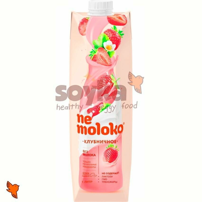 Напиток соевый клубничный Nemoloko, 1л
