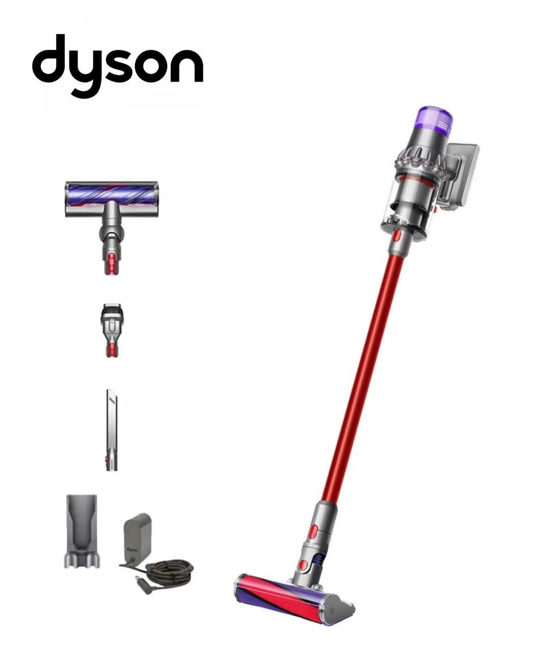 Вертикальный Пылесос Dyson V15 SV51 Origin Fluffy Nickel/Red