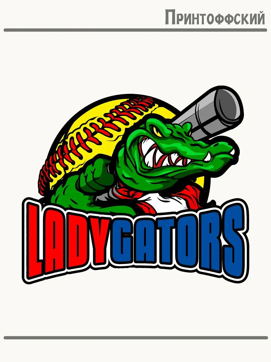 Термонаклейка для одежды и аксессуаров DTF-печать аллигатор gators football