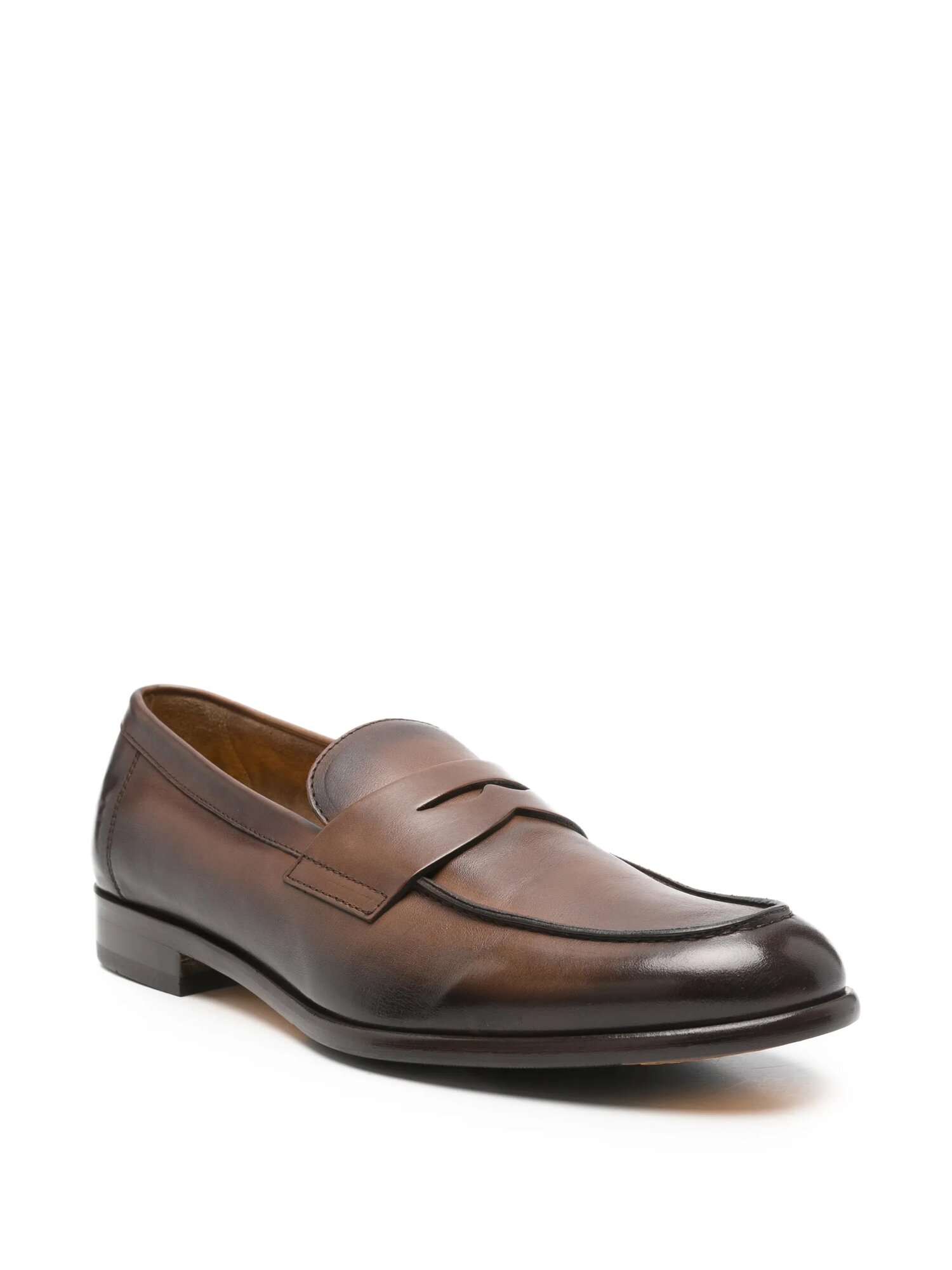 Лоферы Doucal's Polished leather loafers, размер 45, brown — фото 1