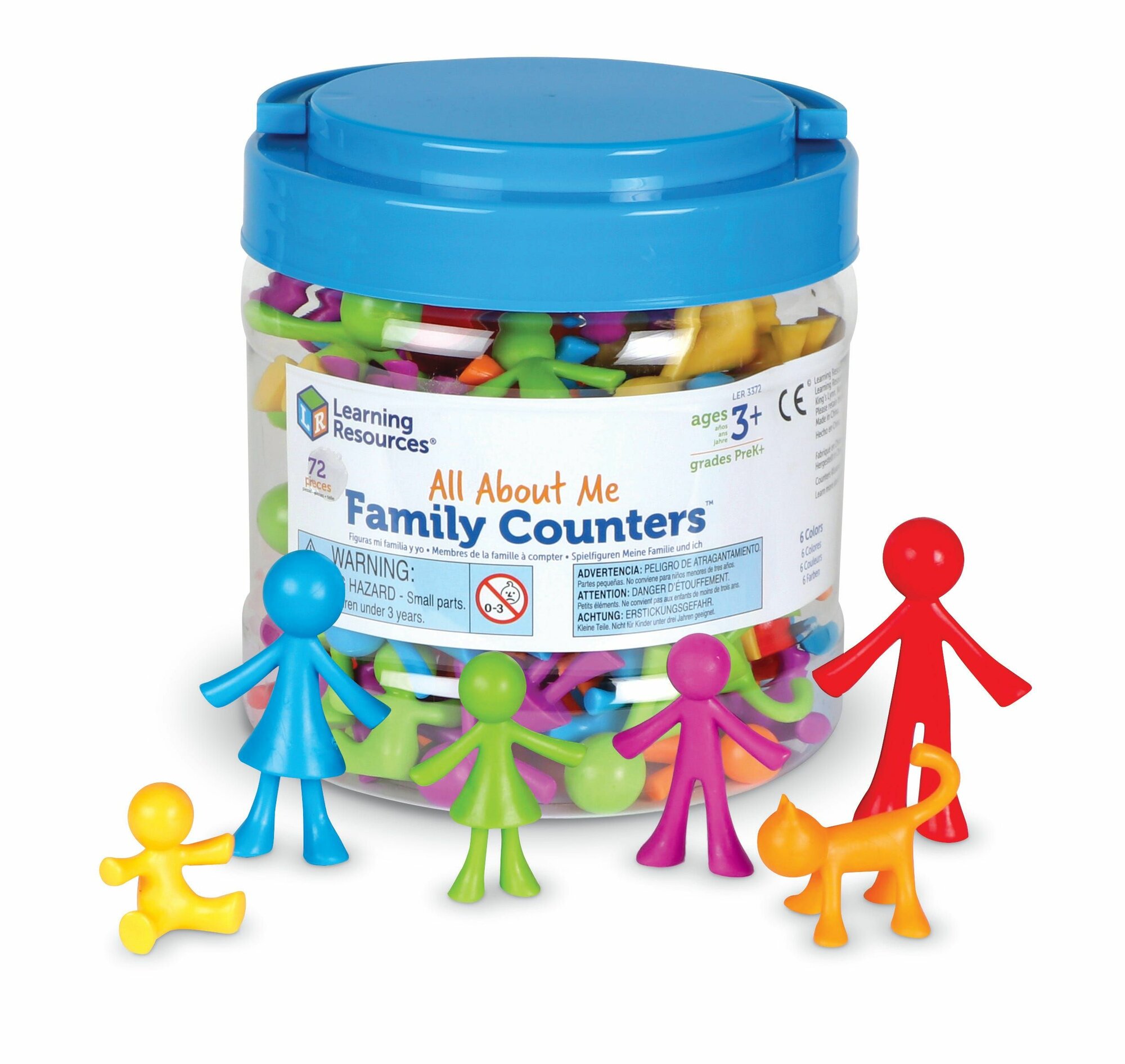 Развивающая игрушка Learning Resources - Набор фигурок для изучения счета All About Me Family Counters, 72 эл. - LER3372