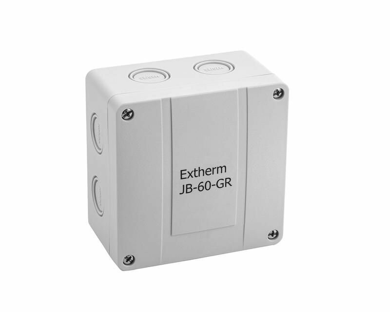 Коробка распределительная 110х110х67мм IP66 в комплекте с клеммным рядом 5х6кв. мм 41А сер. Extherm JB-60-GR