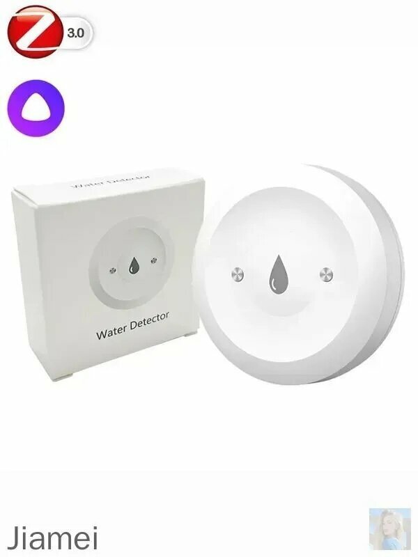 Умный датчик протечки воды с Zigbee 3.0 для Яндекс Алисы и Home Assistant