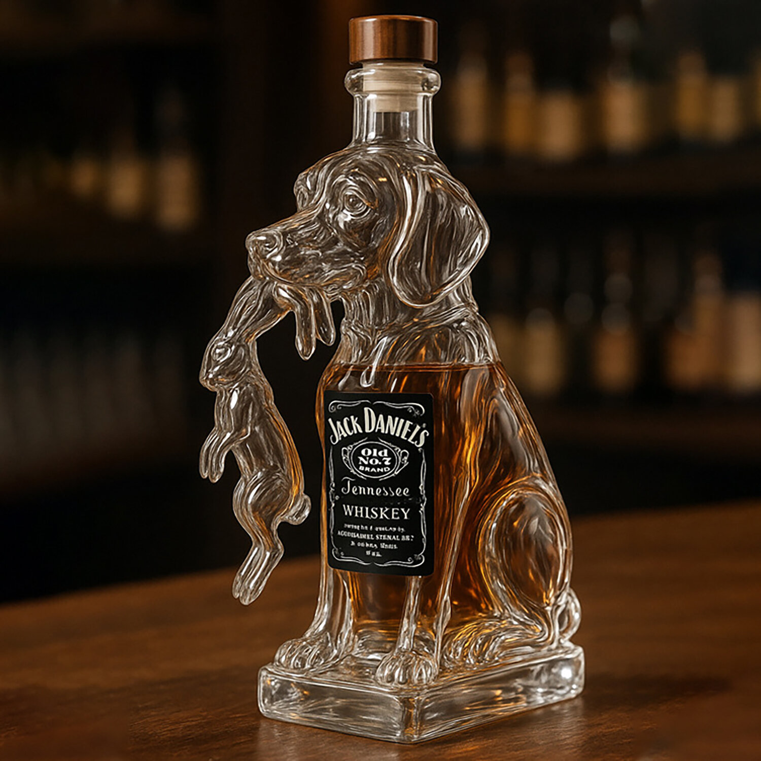 Jack Daniel's Бутылка "Охотничья собака", для виски, боросиликатное стекло, 300 мл