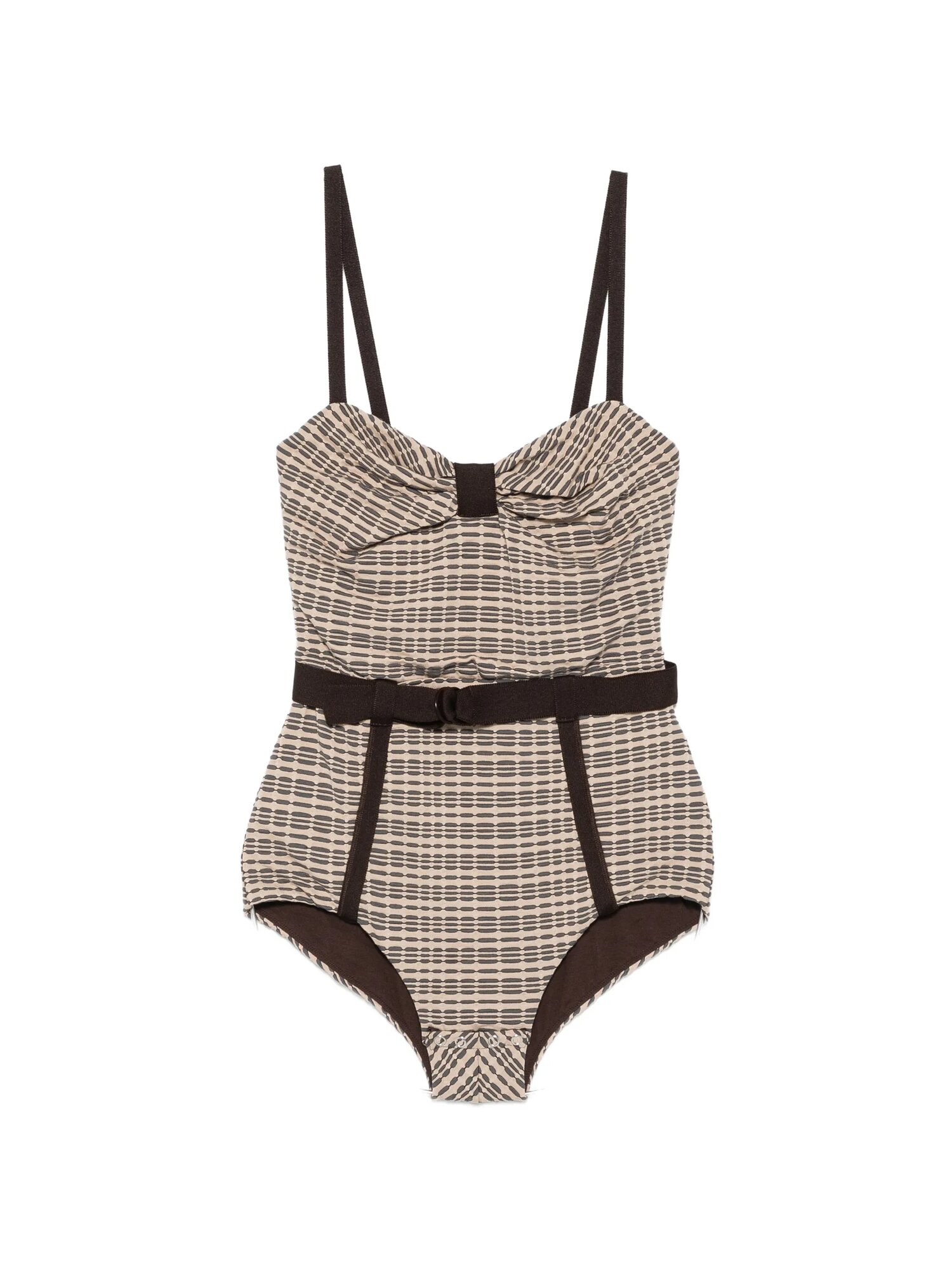 Топ Belted patterned top