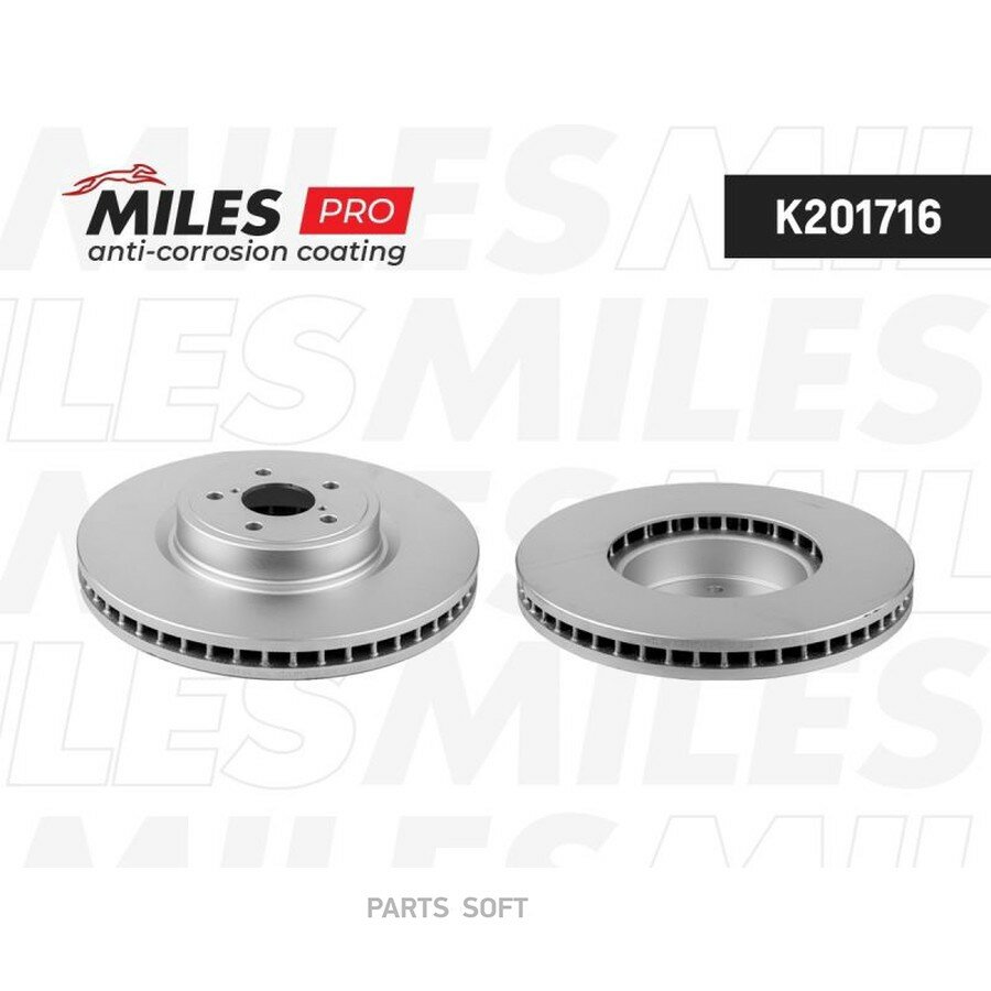 MILES K201716 Диск тормозной SUBARU LEGACY 2.0-3.0 03-/OUTBACK 3.6 09- передний вент. D=316мм. ()
