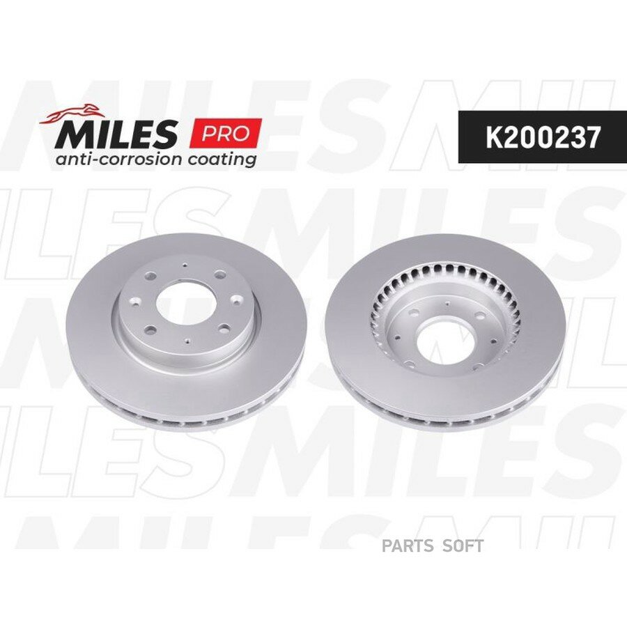 Диск тормозной KIA CERATO (LD) 1.5-2.0 04- пер. вент. D 275мм. (с покрытием) PRO MILES K200237