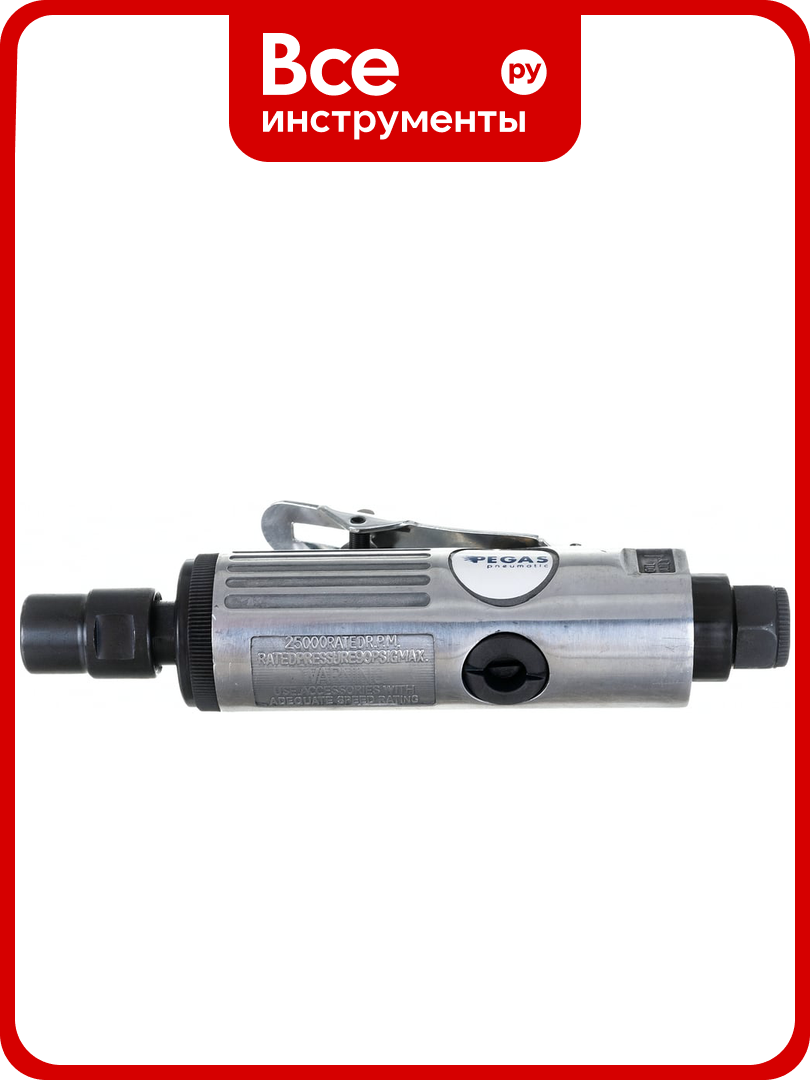 Прямая шлифмашина Pegas pneumatic + 10 шлиф камней 1802, тонкой механической обработки