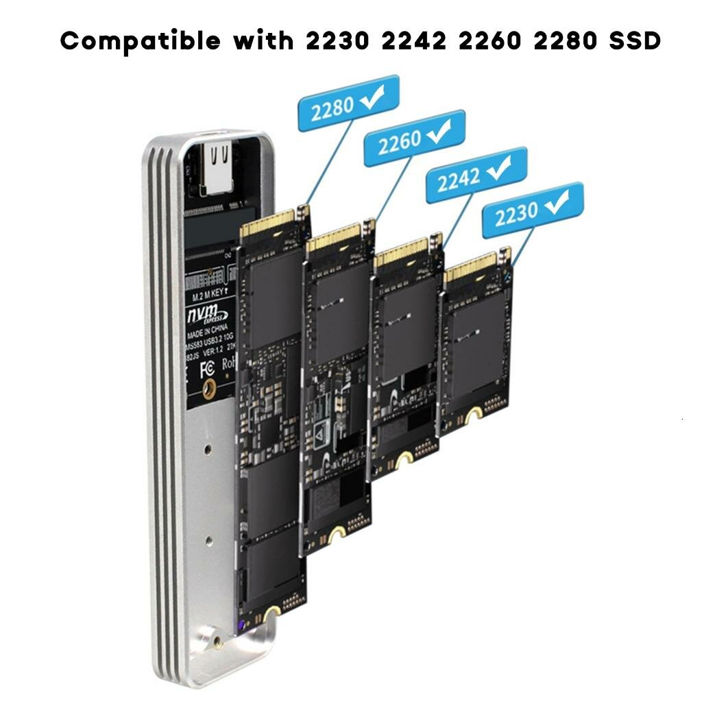 Корпус для M.2 SSD (NVMe, USB 3.2 Type-C) — фото 1