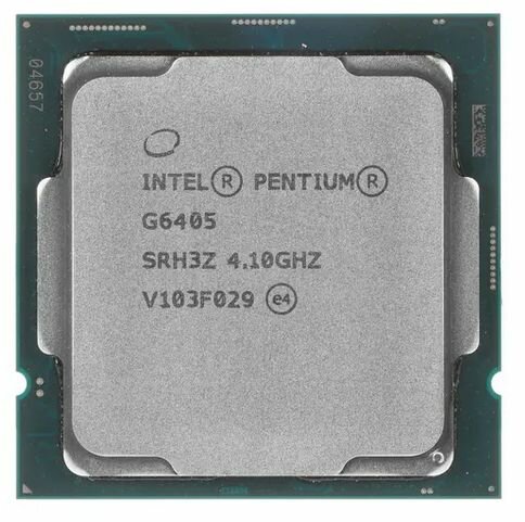 Процессор Intel Pentium Gold G6405 (CM8070104291811-SRH3Z) OEM - LGA 1200, 2 х 4.1 ГГц, L2 - 0.5 МБ, L3 - 4 МБ, 2хDDR4-2666 МГц, Intel UHD Graphics 610, TDP 58 Вт