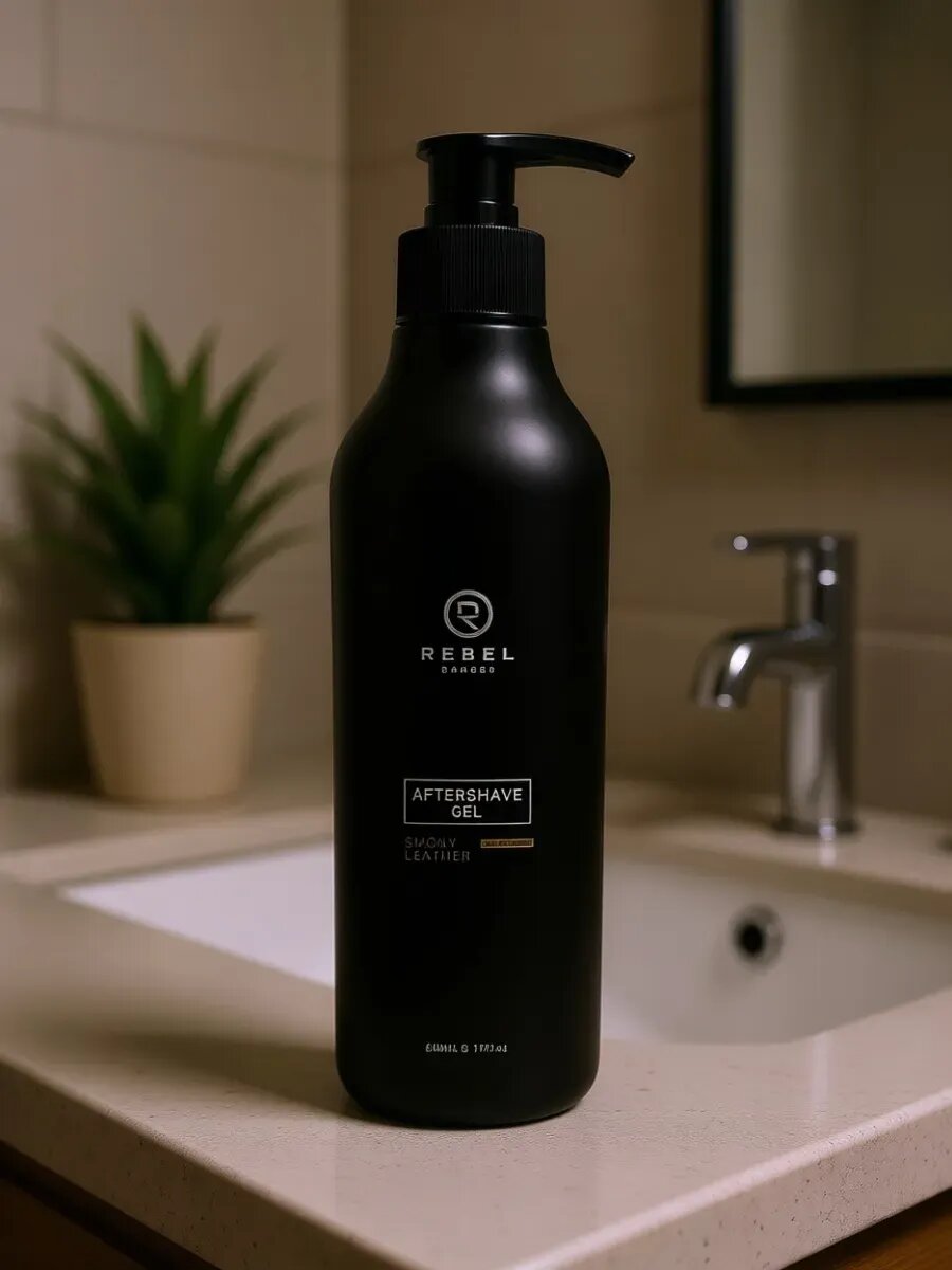 Премиальный гель после бритья REBEL BARBER Smoky Leather, мужской, 500 мл