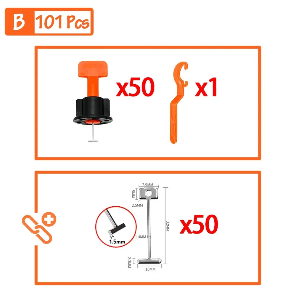 CHANYEEN Система выравнивания плитки Set B (101Pcs)