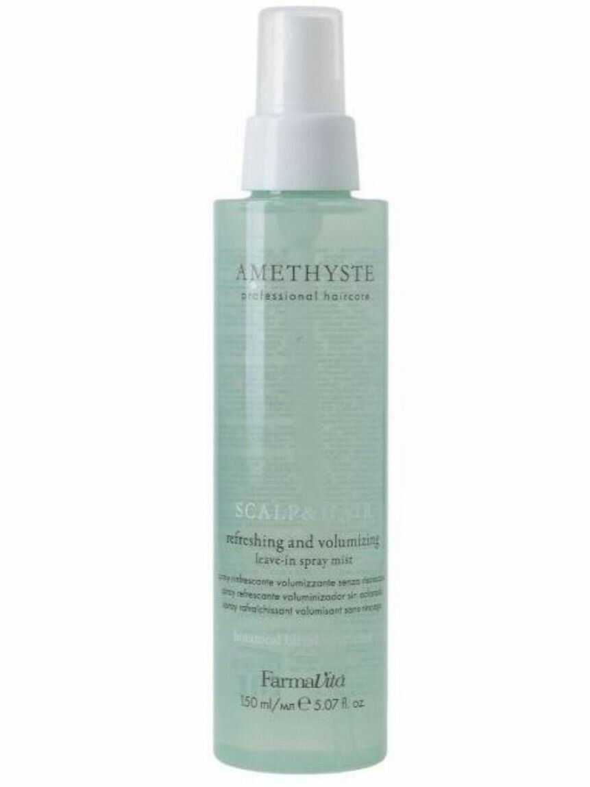 Farmavita Освежающий несмываемый спрей для объема Amethyste Prof Scalp & Hair Refreshing and Volumizing Leave-In Spray Mist, 150 мл