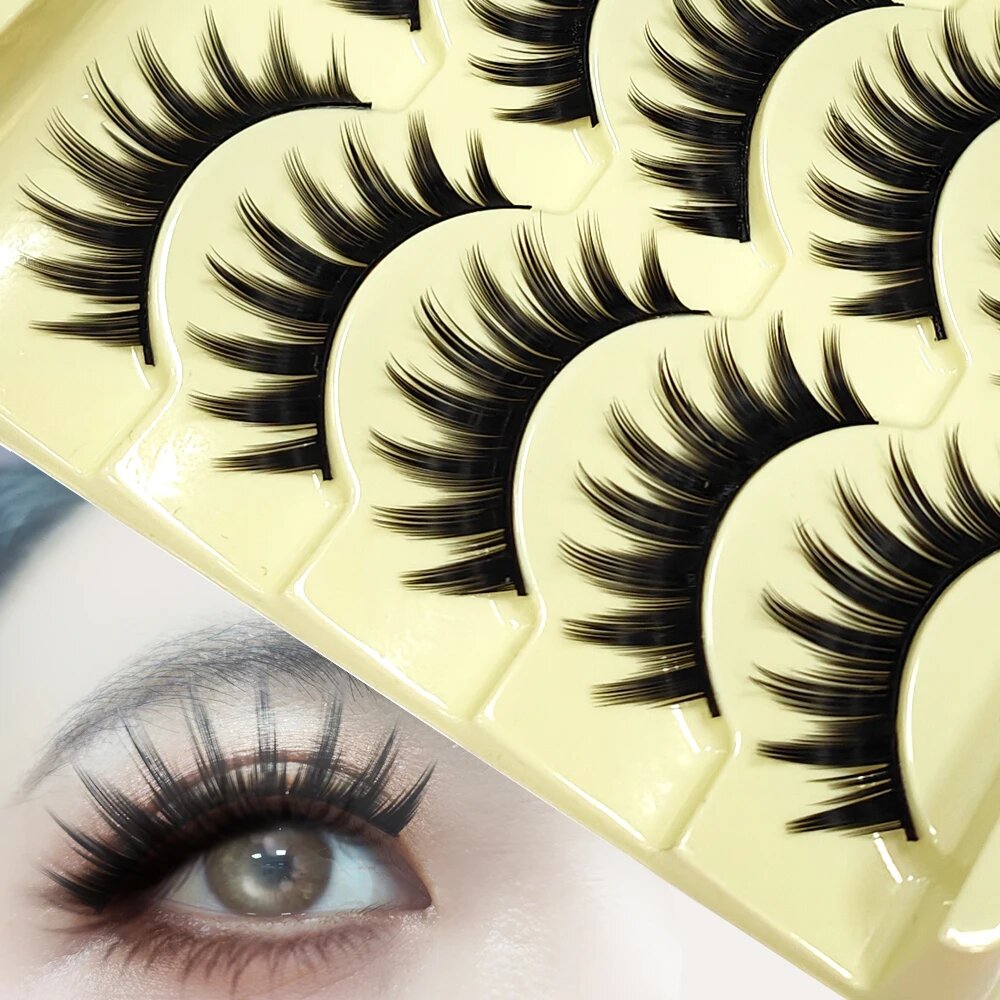 ICYCHEER 5 пар накладные ресницы кошачий глаз L05(10-14mm)
