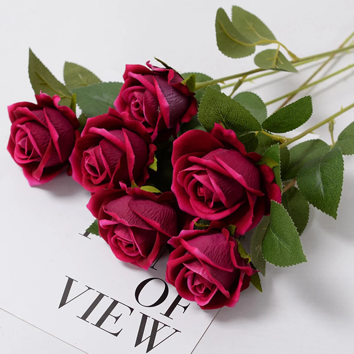Искусственные розы из шелка smr, 5/10 штук 10PCS, Rose Red