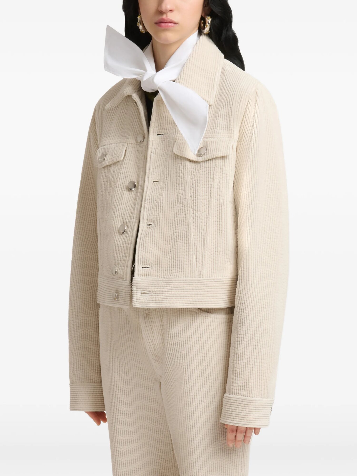 Куртка Marni Corduroy button-up jacket, размер 36, разноцветный — фото 1