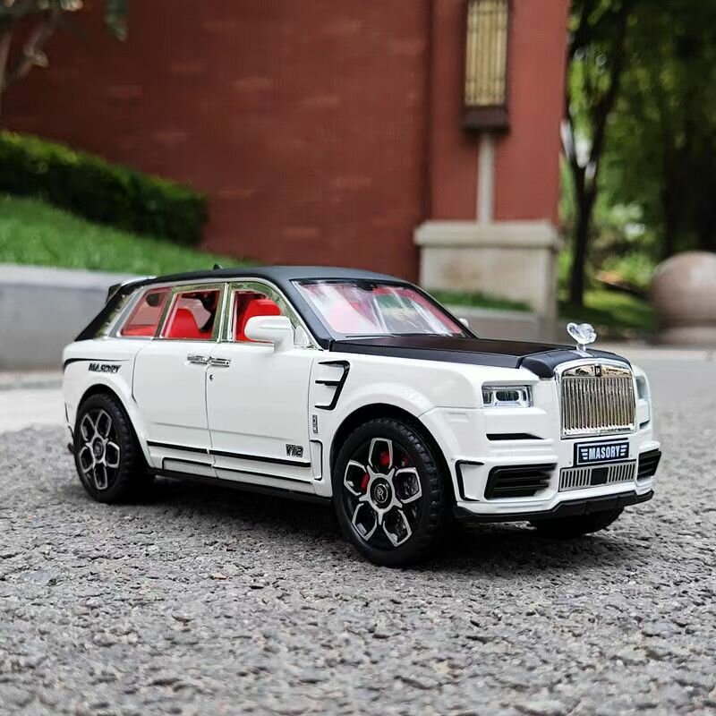 Машинка металлическая модель 22 см 1:24 Rolls-Royce Cullinan, малиновый