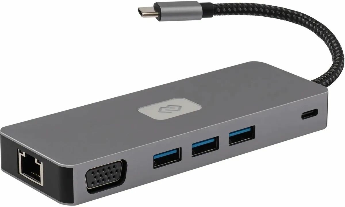 Док-станция для ноутбука Digma DS-811, 11 портов, алюминий, черный (DS-811)