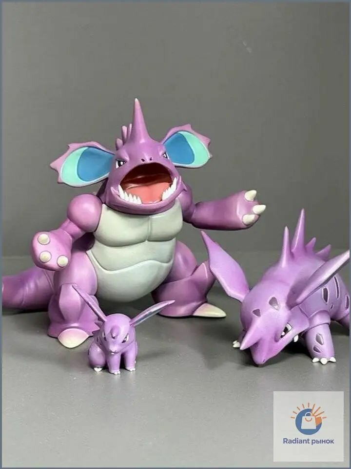 Эксклюзивный комплект Nidoqueen с эволюцией в Nidoking, анимефигурка Покемон