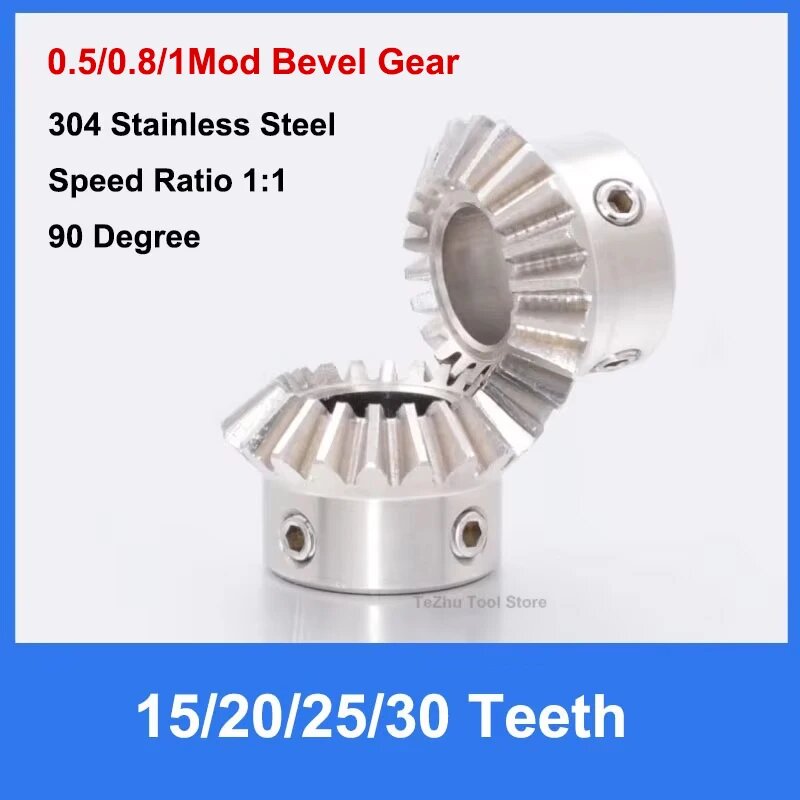 GooBetter коническая шестерня 90 градусов из нержавеющей стали 304 0.5M 20 Teeth(1pc), 3mm