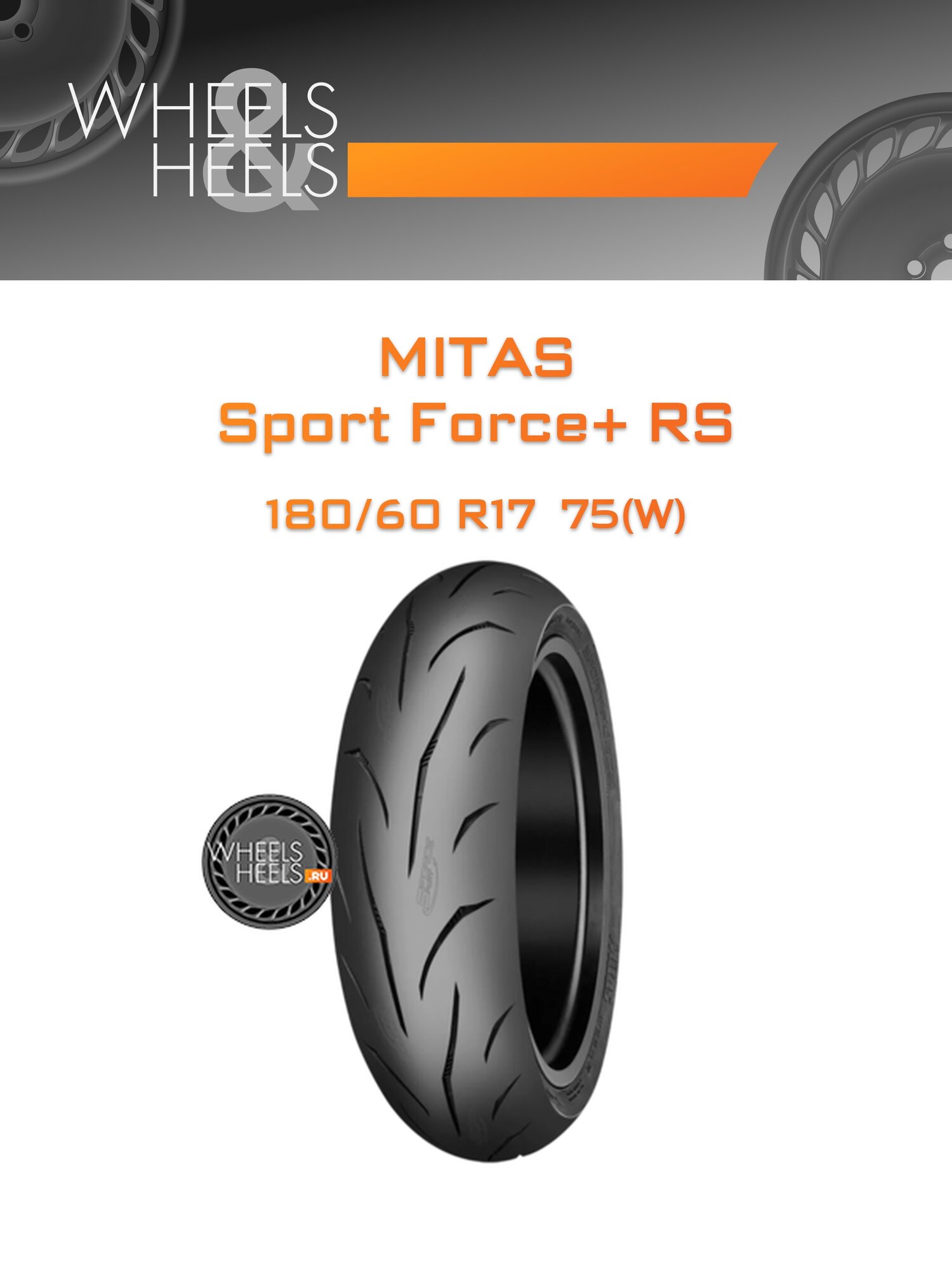 Шина автомобильная Mitas Sport Force+ RS 180/60 R17 75(W) SUMMER, летняя, универсальная
