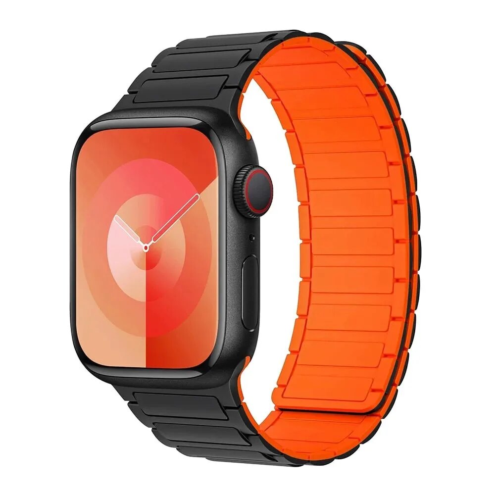 Магнитная лента для Apple Watch Band 44 40 49 мм 45 мм 41 38 силиконовый браслет iWatch Series 9 8 7 3 Se ultra 2