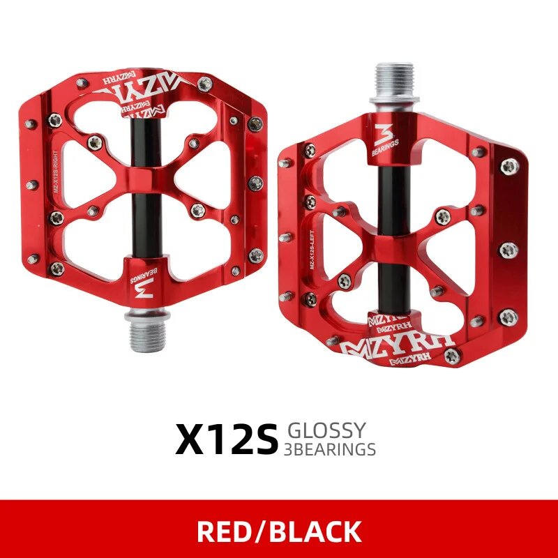 Алюминиевые педали для велосипеда X12-red black